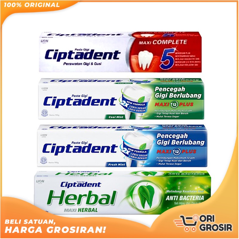 Jual ORI Grosir Ciptadent Pasta Gigi Series | Ciptadent Toothpaste ...