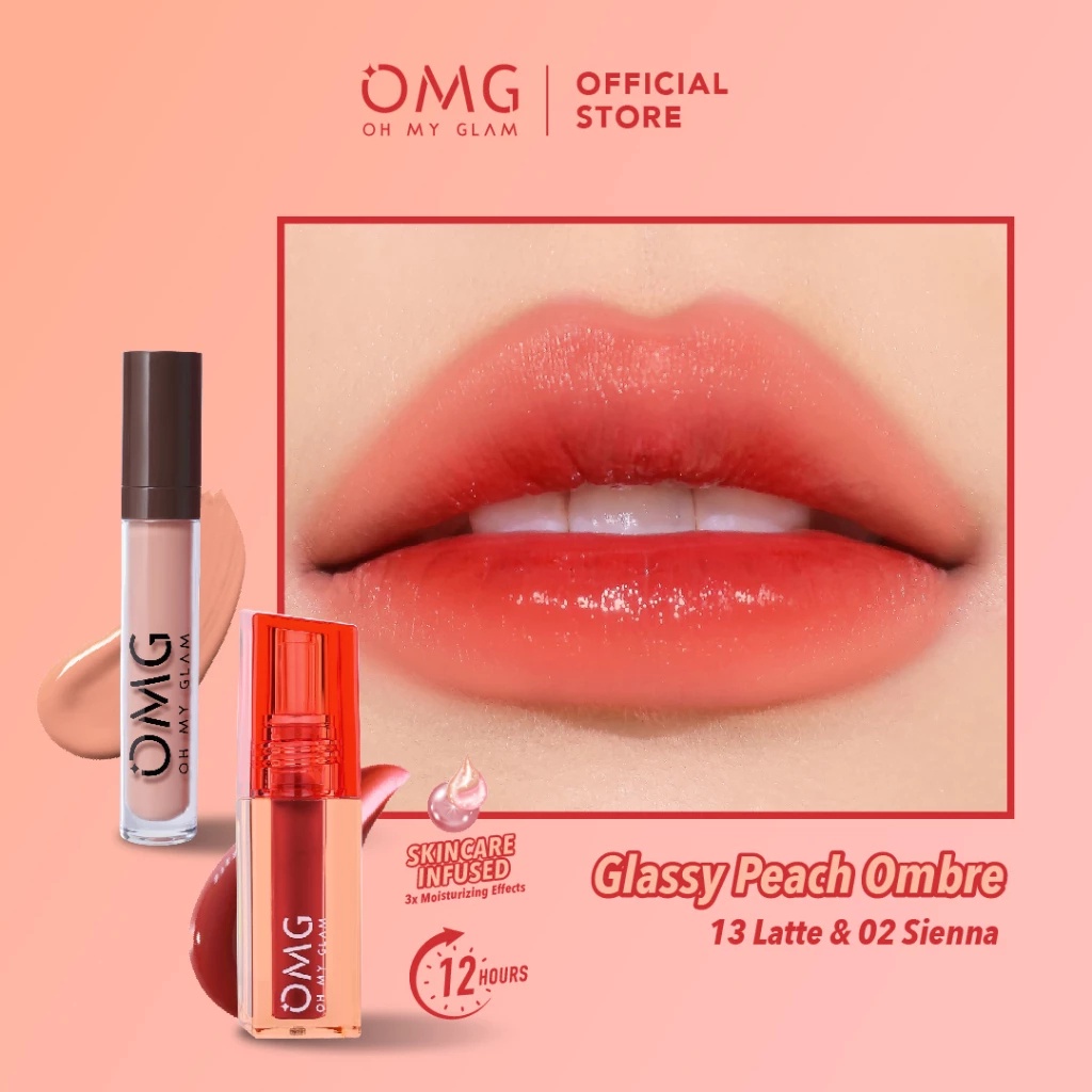 Jual NAJMIA PAKET OMBRE OMG GLASSY LIP TINT + OMG LIP CREAM | Shopee ...