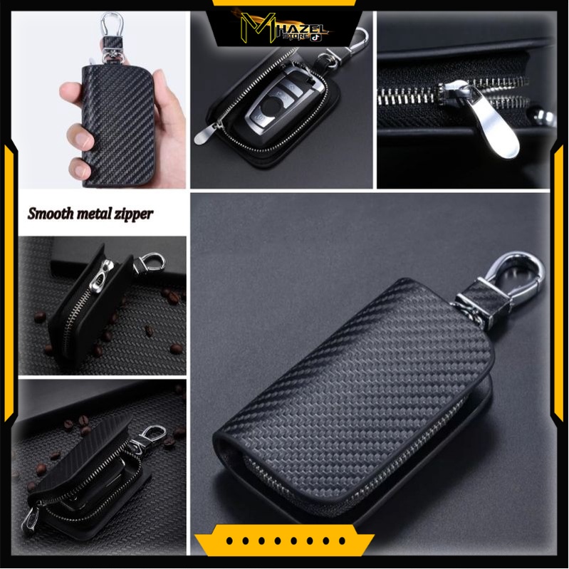 Jual dompet kulit stnk mobil motor premium model hitam carbon karbon ...