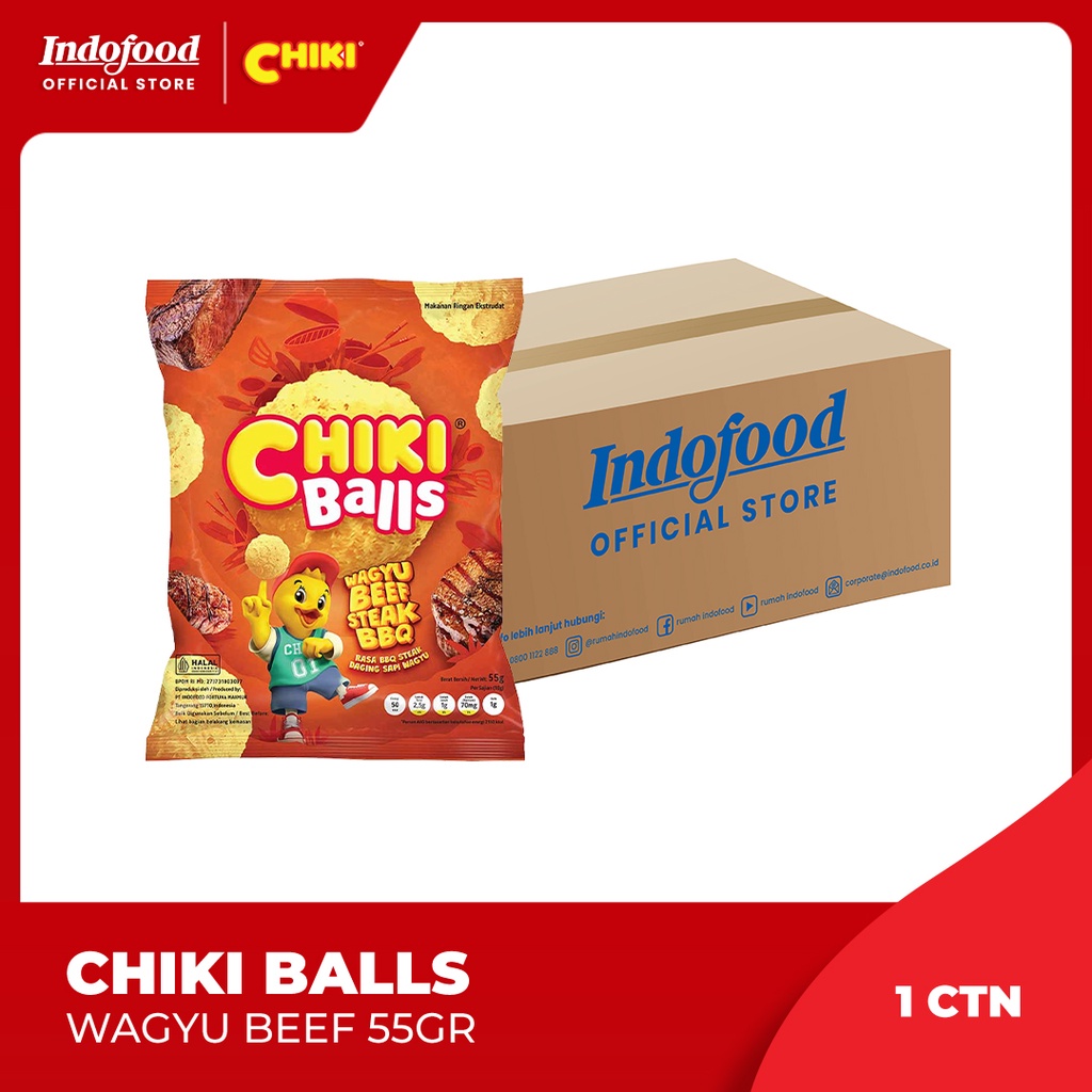Jual 1 ctn - Chiki Balls Wagyu Beef 55gr | Shopee Indonesia