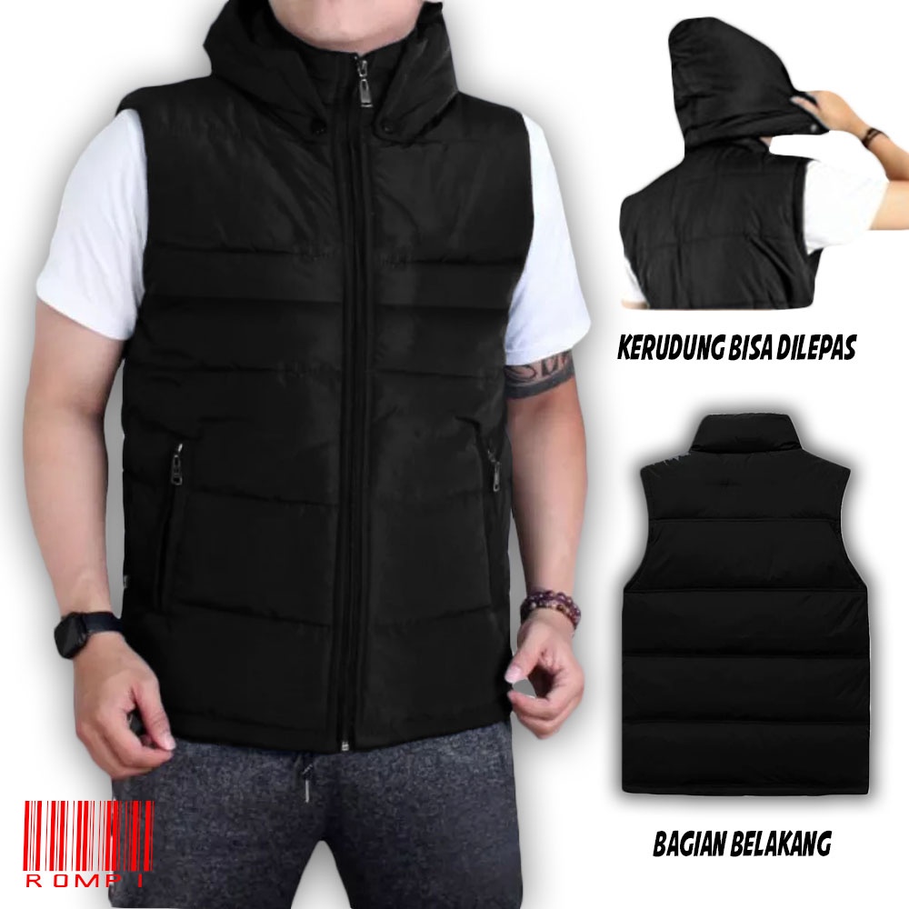 Jual ROMPI POLOS KEMBUNG BAHAN PARASUT / jaket rompi polos terbaru ...