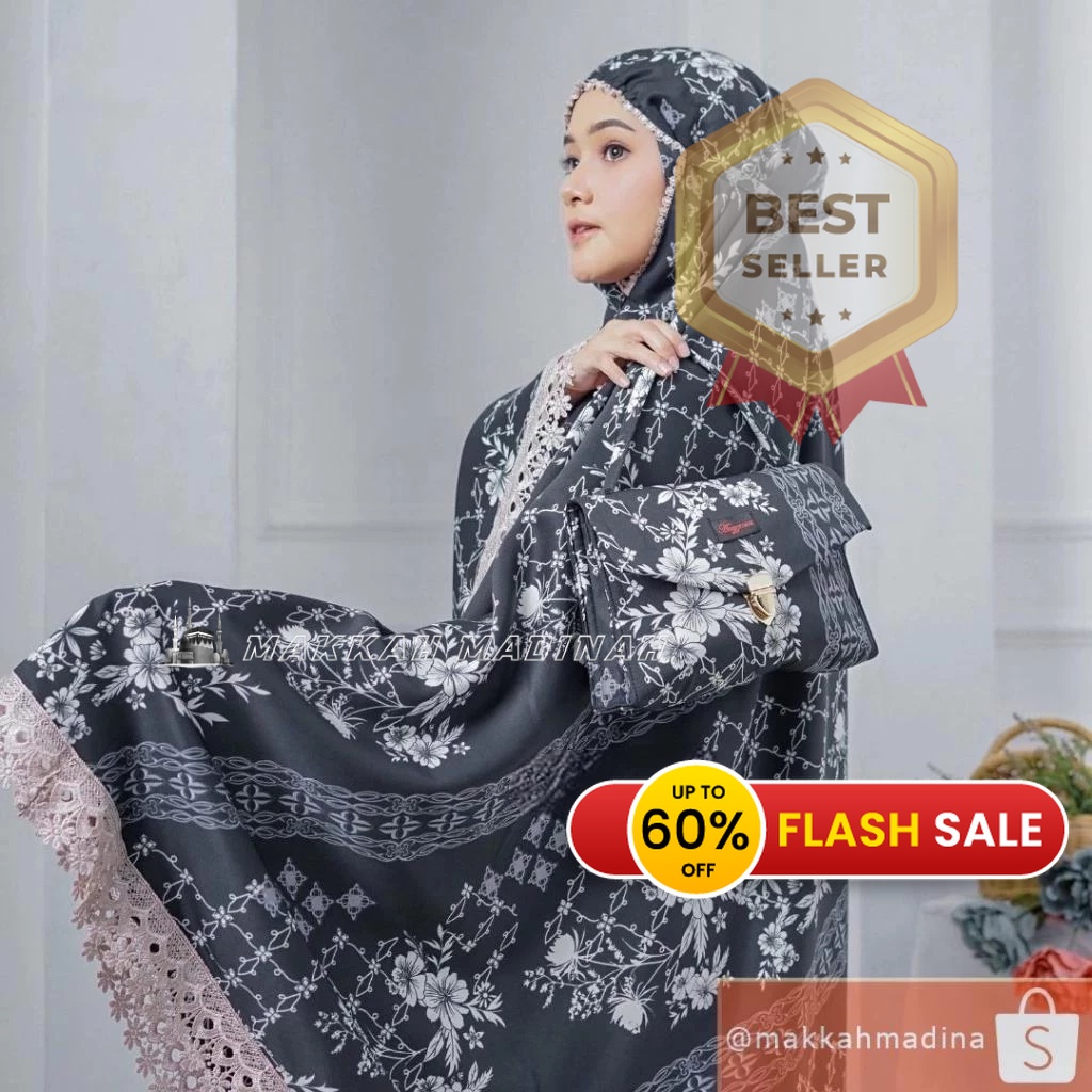 Jual THE BEST Premium Mukena Dewasa 2in1 Maxmara Luxury Silk Renda ...