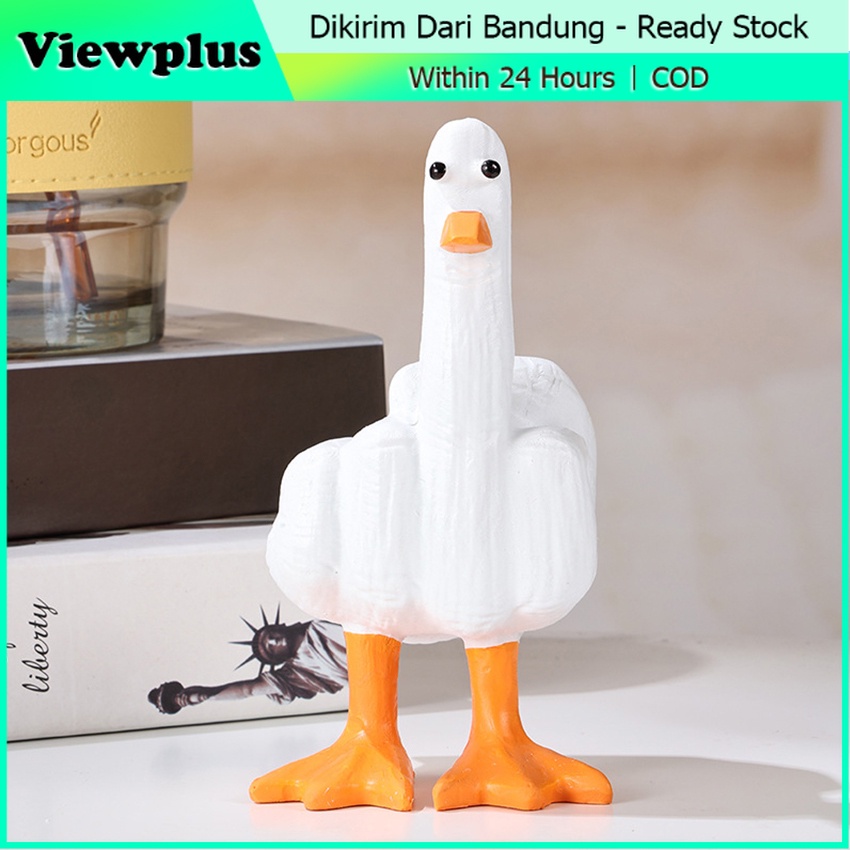 Jual Ornamen Patung bebek Resin Lucu Patung Duck You Patung bebek jari ...