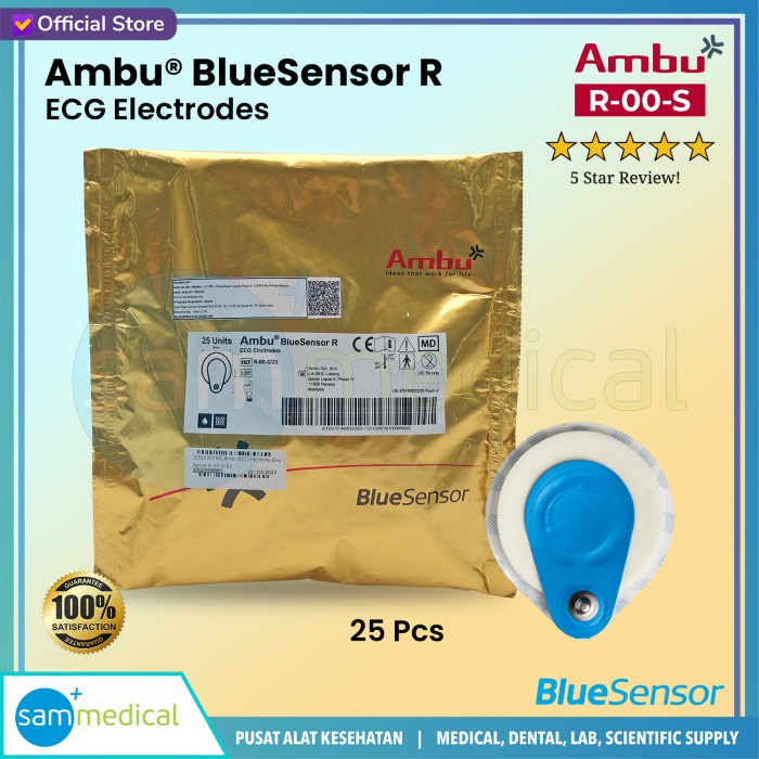 Jual Ambu ECG R-00-S/25 ECG Electrode Blue Sensor | Shopee Indonesia