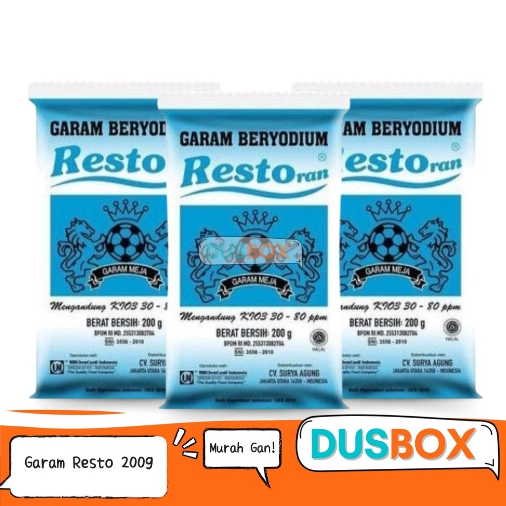 Jual Garam Resto 200g / Garam / Garam Gurih / Garam Halus / Garam Laut ...