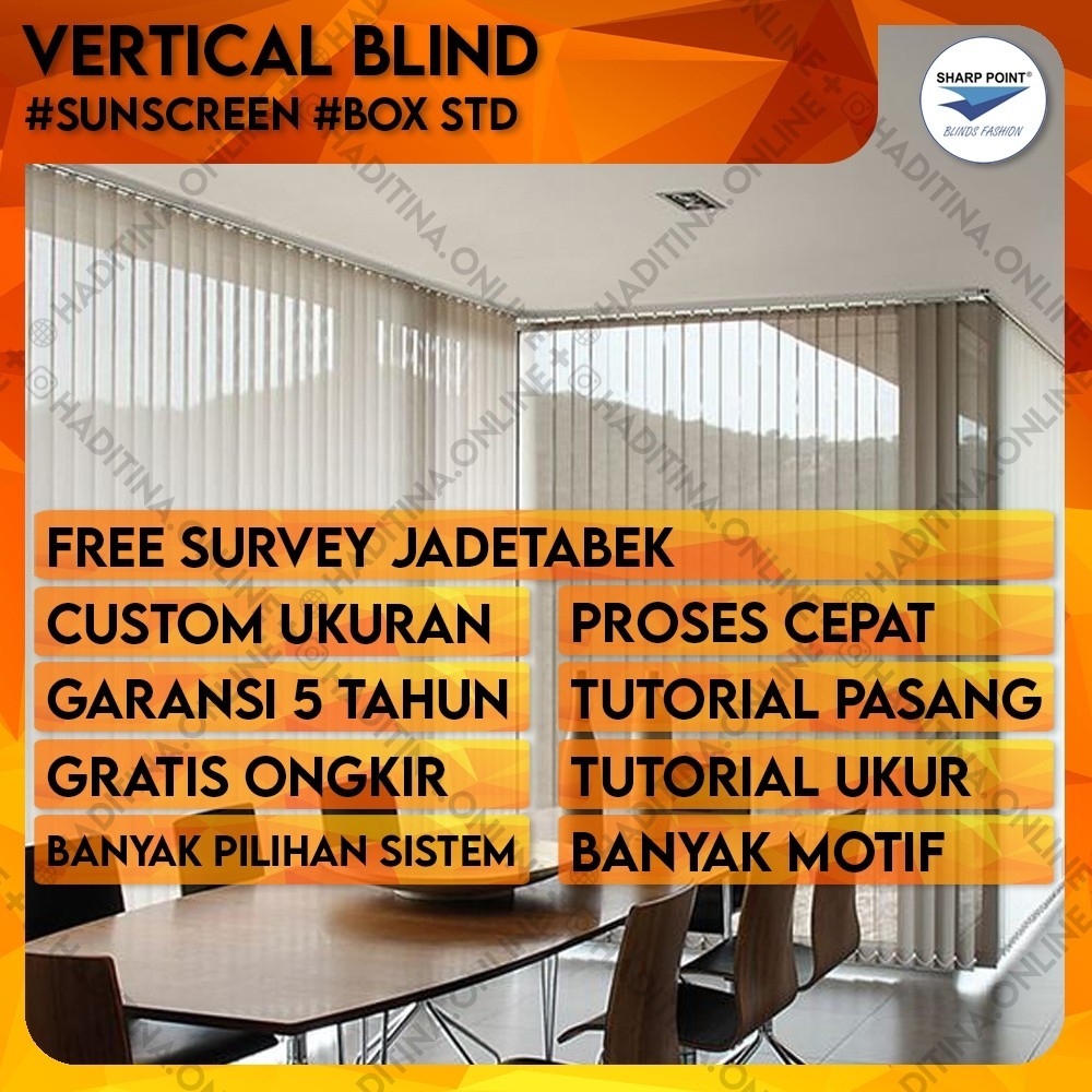 Jual Vertical Blind Sunscreen Box STD | Jendela Gorden Tirai Gulung ...