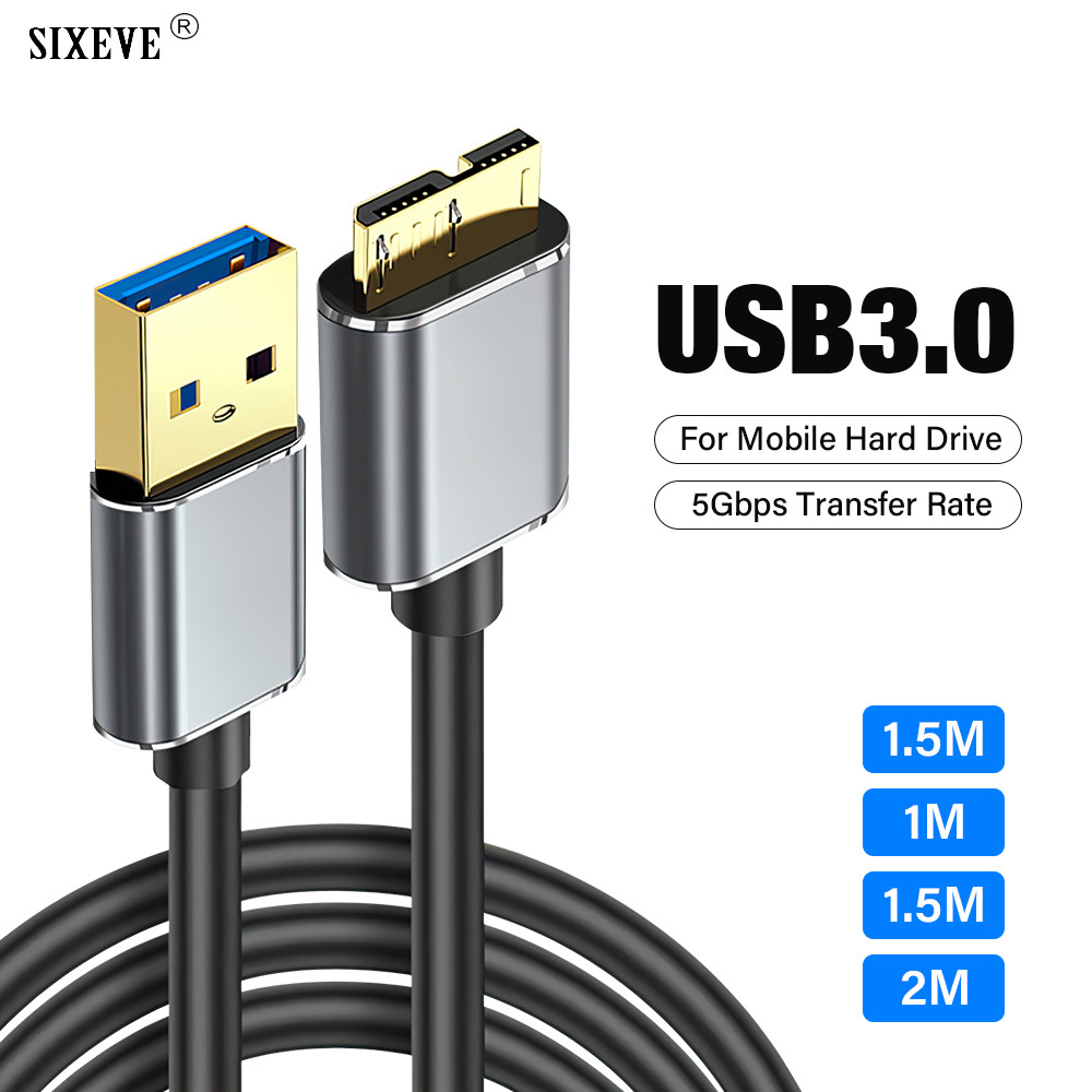 Jual Hard Drive External USB 3.0 Micro B Cable HDD Data MicroB Cable SSD Sata Wire for Samsung ...