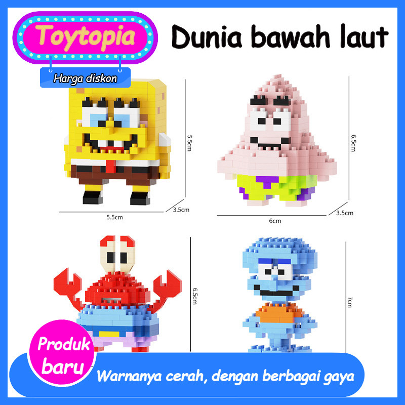 Jual TOYTOPIA Block Spongeboeb Team Series/Model Mainan Blok Susun Mini ...