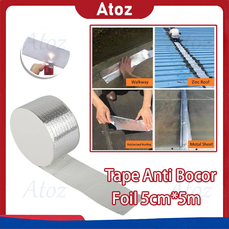 Jual aluminium tape waterproof / lakban anti bocor / aluminium foil perekat tape | Shopee Indonesia