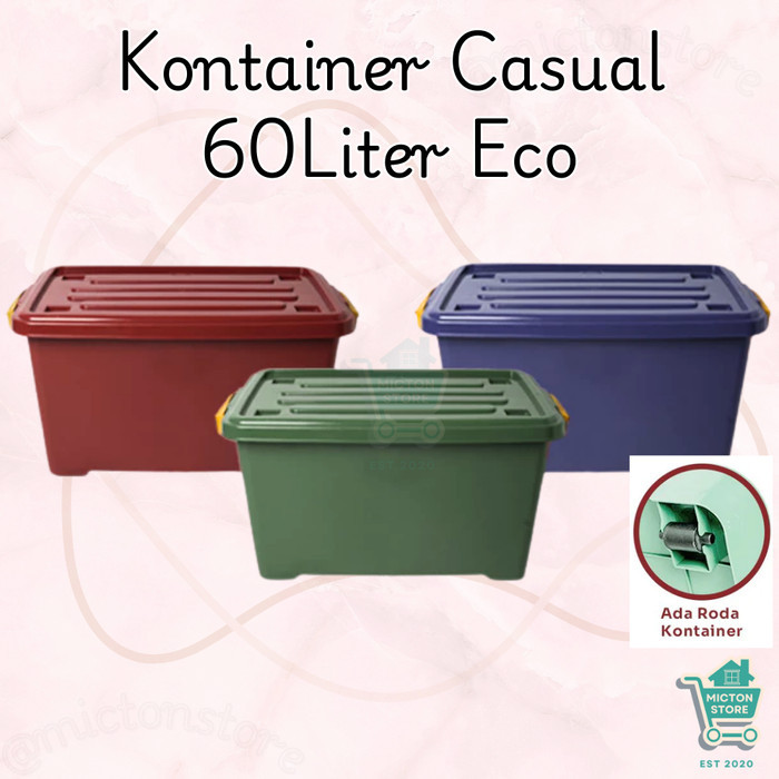 Jual MICTON Kontainer Box Casual 60 Liter Eco Premium Kotak Penyimpanan ...