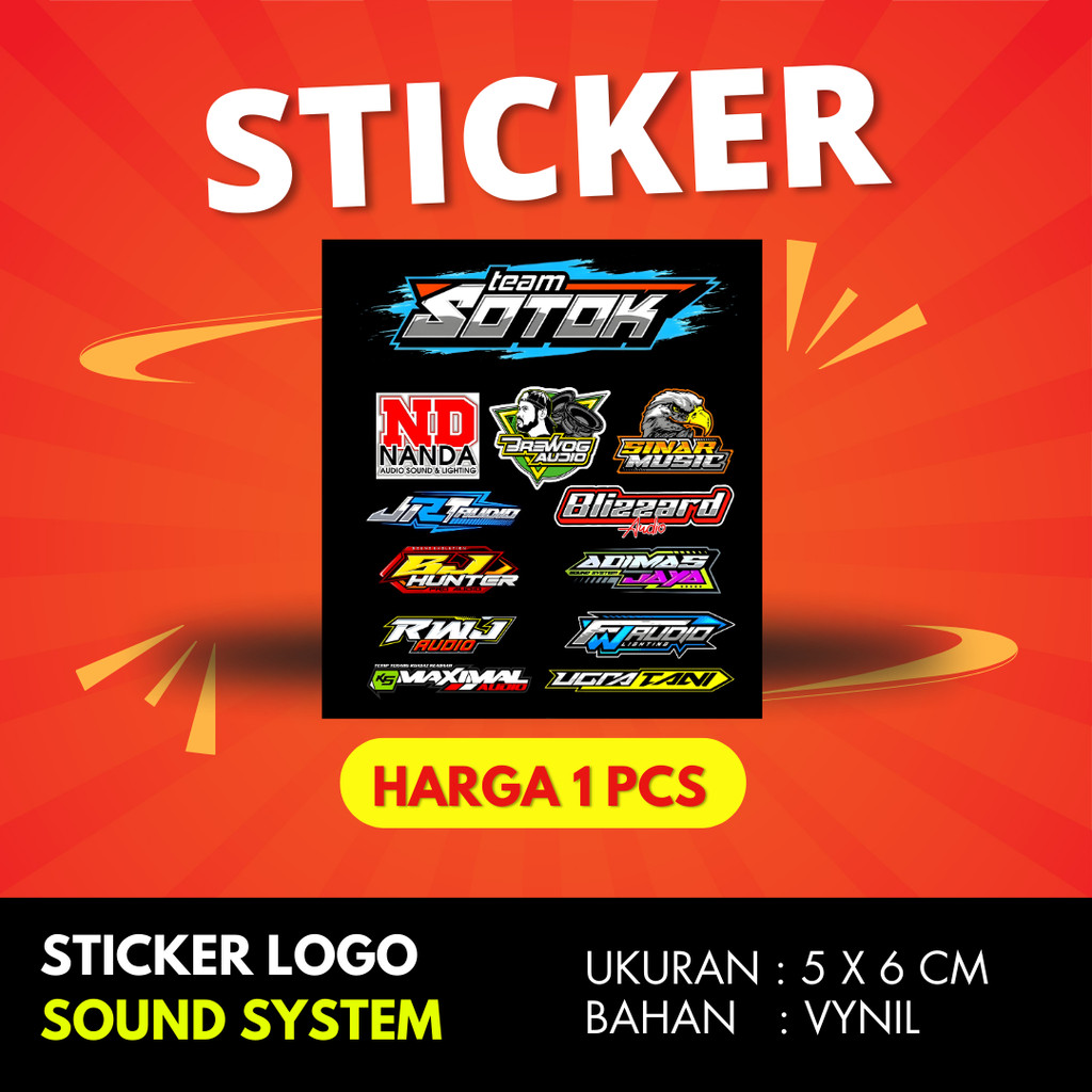 Jual Sticker sound system TEAM SOTOK MANAGEMENT BAHAN VYNIL ANTI AIR ...