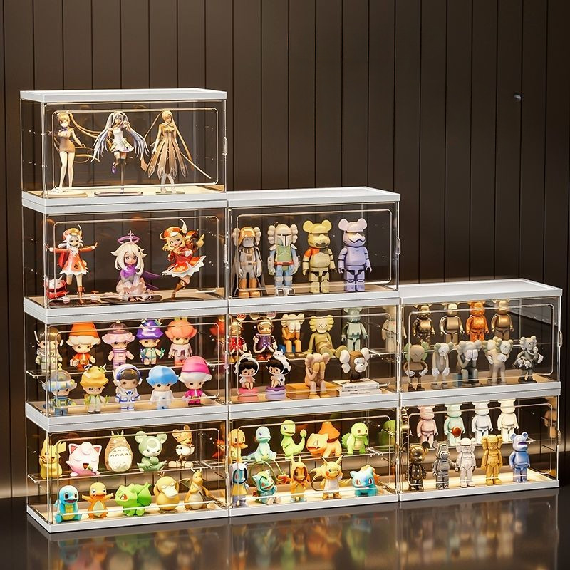 Jual Stackable Blind Box Storage Display Rack Transparent Removable ...