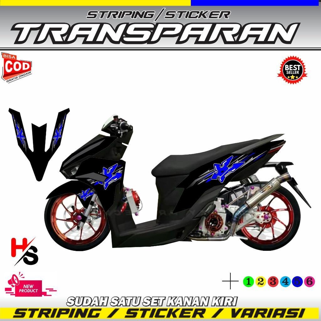 Jual STIKER STRIPING VARIASI MOTOR HONDA VARIO NEW GEN 2 2024/2025 ...