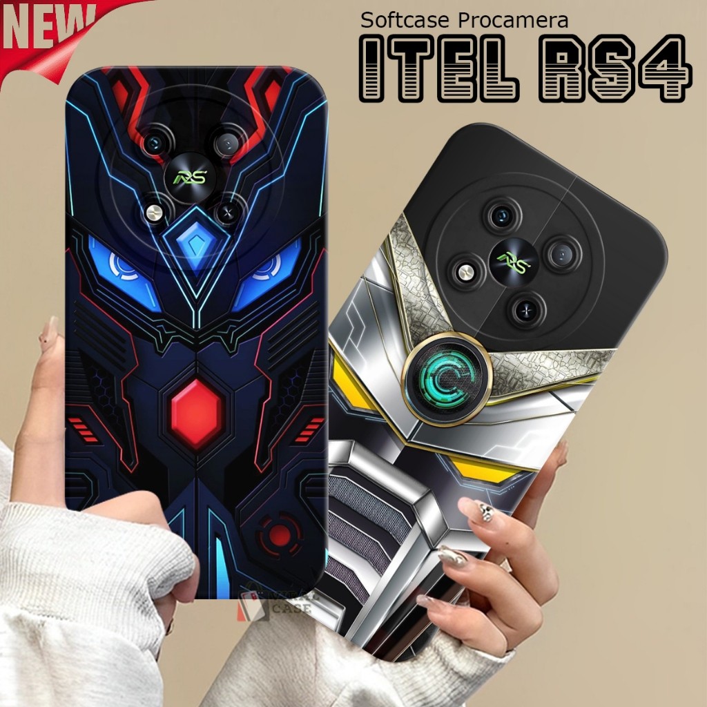 Jual Case Itel RS4 2024 Terbaru - Softcase Pro Camera - Motif ROBOT ...