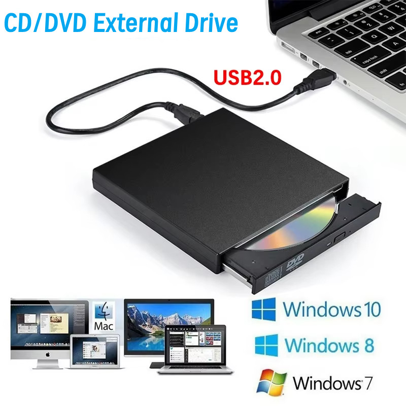 Jual CD ROM Drive External DVD Komputer DVD Drive USB 3.0 Slim Portable ...
