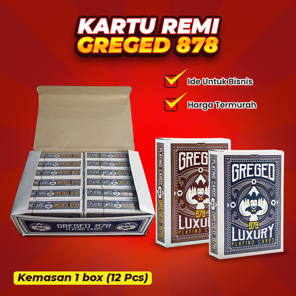 Jual Kartu Remi GREGED 878 / PLaying Cards isi 12Pack | Shopee Indonesia