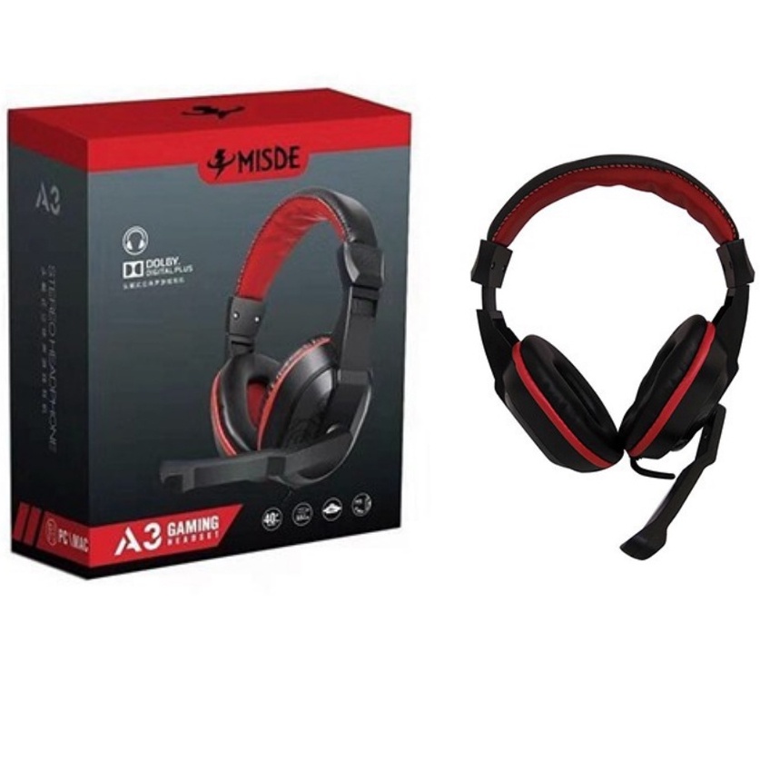 Jual [ HOKISHOPACC ] HEADSET GAMING MISDE A3+ dengan MIKROFON | Shopee ...