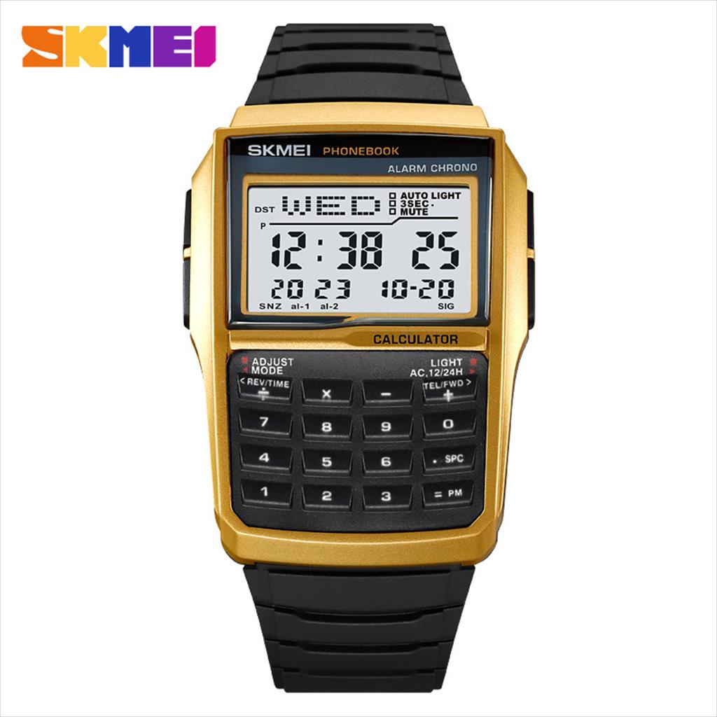 Jual Jam Tangan Kalkulator Pria Digital LED SKMEI 2255 Original ...