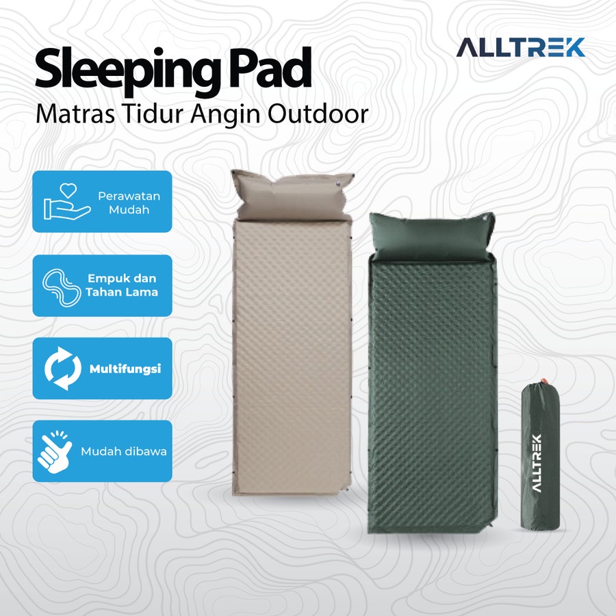 Jual ALLTREK Matras Tidur Angin Camping Outdoor Sleeping Pad | Shopee ...