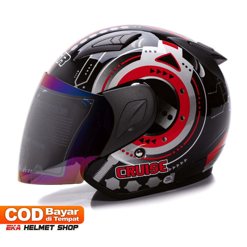 Jual Helm Motor Pria Evo SNI Helem Cowok Dewasa Motif Keren Helmet ...