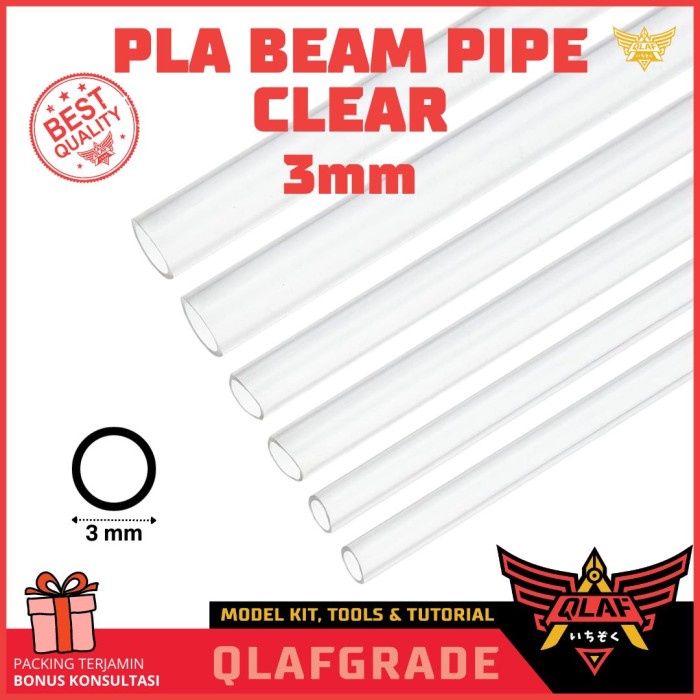 Jual Pla Beam Clear Round 3 mm Hollow - plastic pla pipa transparan ...