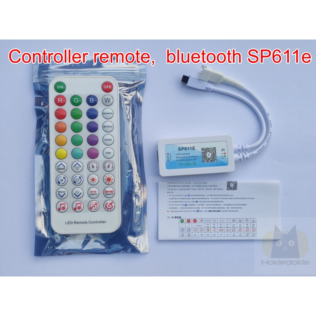 Jual Controller musik SP611e, remote bluetooth dan musik untuk led ...