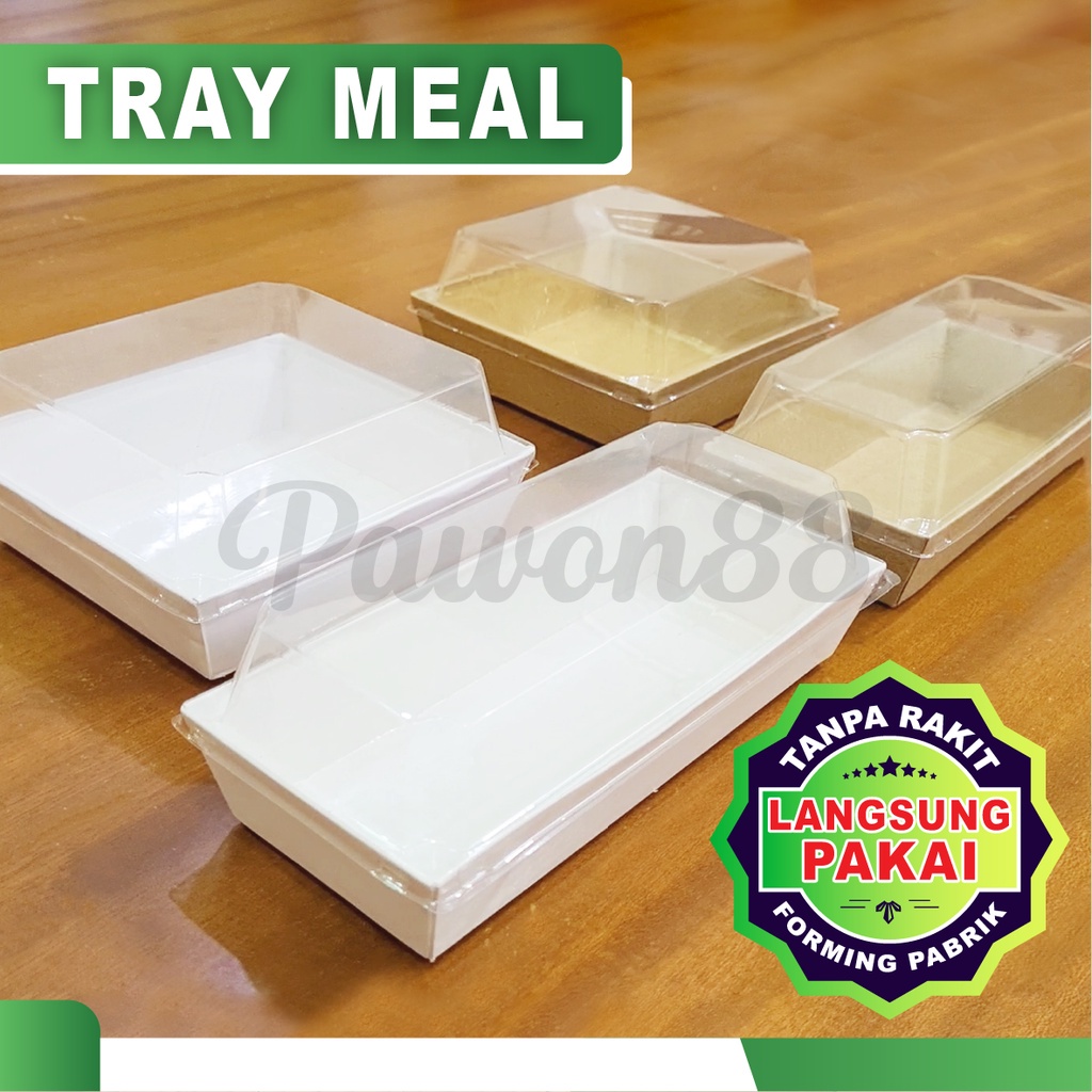 Jual Paper Meal Box - Box Burger Hotdog - Tray Meal + Lid (20 pcs ...
