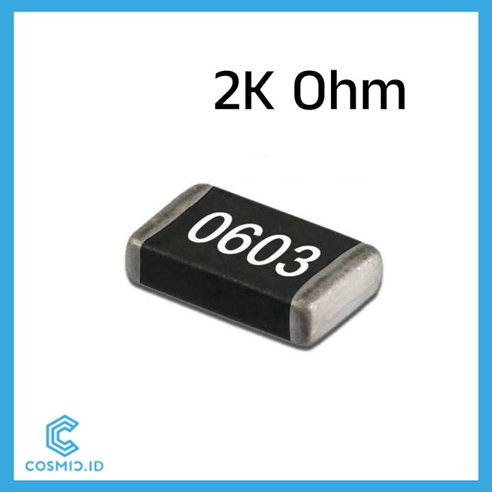 Jual Resistor 2K 0603 SMD SMT 2 K Ohm 2 KiloOhm Kilo Ohm SMD0603 ...