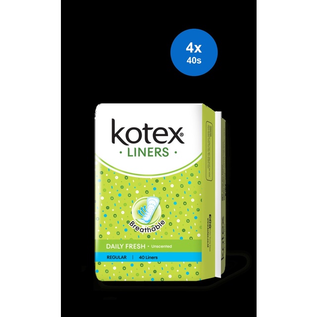 Jual Kotex Liners Daily Fresh Unscented 40s x 4 | Shopee Indonesia