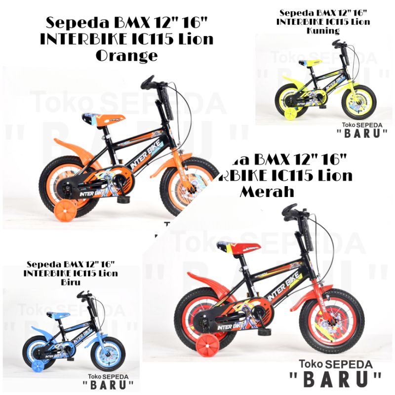 Jual TB - Sepeda BMX Anak INTERBIKE 12 16 18 Inch | Shopee Indonesia