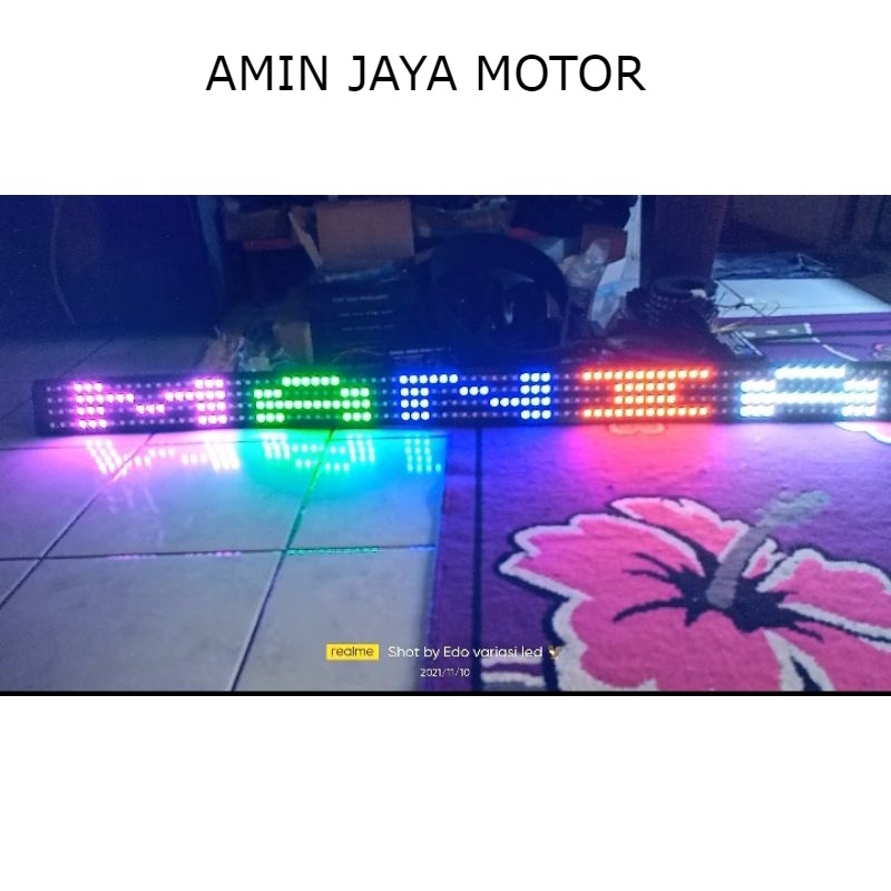 Jual Strobo kaca running tex 4 baris setting tex via wifi hp android ...