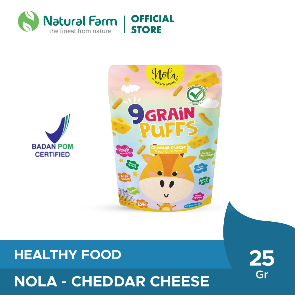 Jual Nola 9 Grain Puffs Cheddar Cheese 25gr | Shopee Indonesia