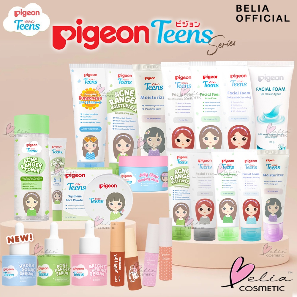Jual PIGEON TEENS FACIAL FOAM 100G | 40G | MOISTURIZER 20ML | FACE ...