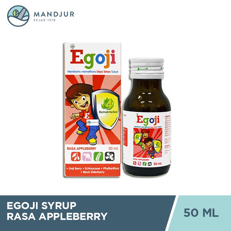 Jual Egoji Sirup Rasa Appleberry 50 mL - Suplemen Daya Tahan Tubuh Anak ...