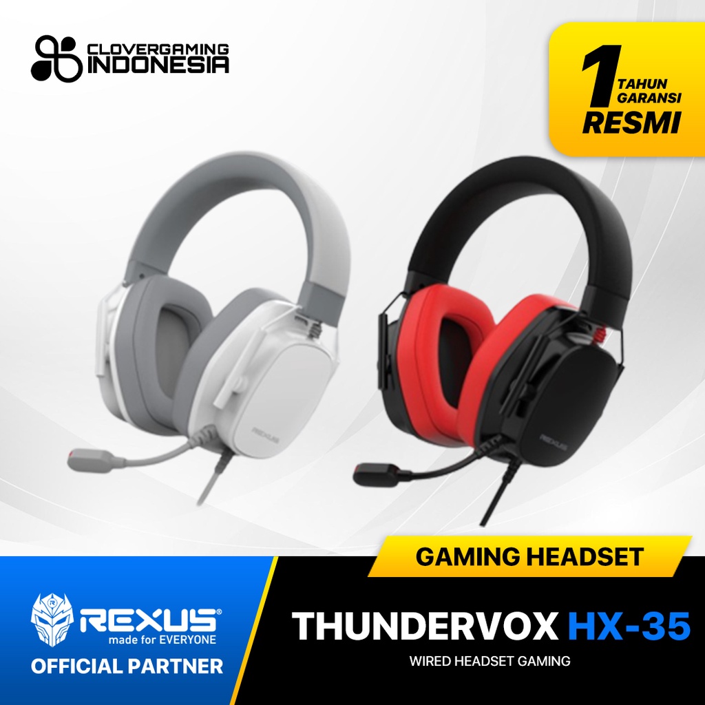 Jual Rexus HX35 HX-35 Wired Gaming Headset 7.1 Virtual Surround HX 35 ...