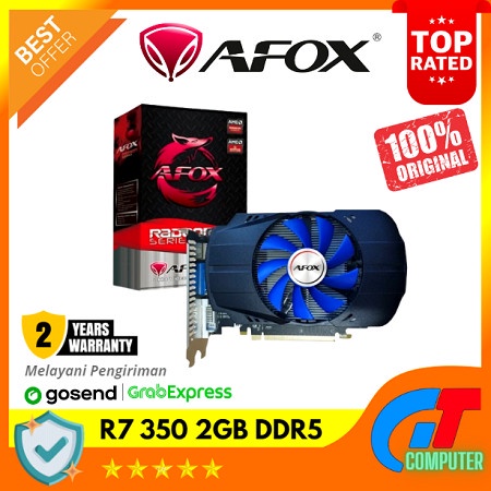 Jual AFOX Radeon R7 350 2GB DDR5 128BIT ATX SINGLE FAN | Shopee Indonesia