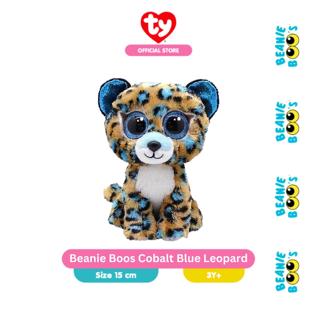 Jual TY Beanie Boos Cobalt Blue Leopard (Regular) - Boneka Macan Tutul ...