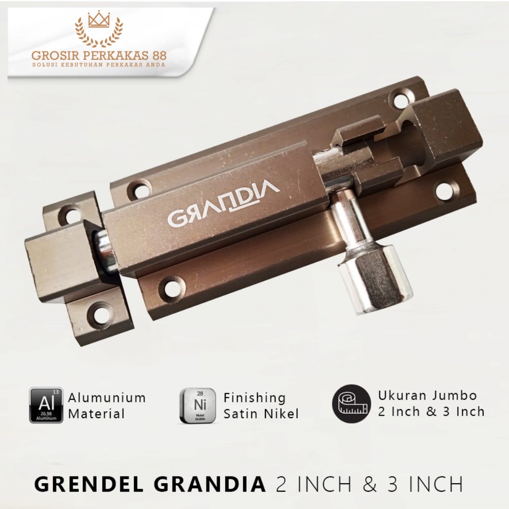 Jual Gerendel Pintu Grendel Jendela Aluminium Grandel Alumunium Grandia ...