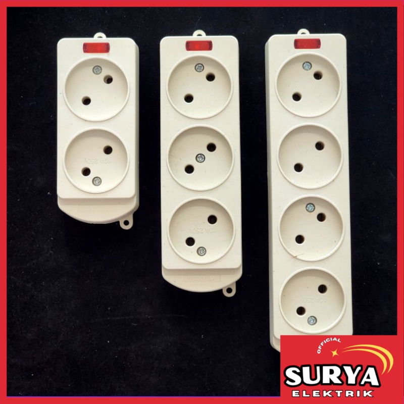 Jual Stop Kontak MITSUI MSC 083 Gepeng 2 / 3 / 4 Lubang Terminal Kuningan SNI | Shopee Indonesia