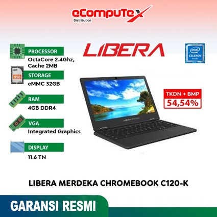 Jual Laptop Libera Merdeka Chromebook C120 4GB 32GB 11.6” TKDN GARANSI ...