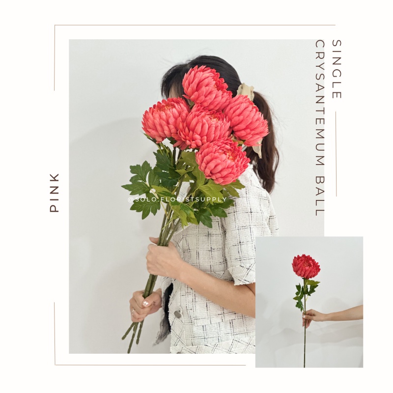 Jual CRYSANTEMUM BALL FLOWER GERBERA FLOWER ARTIFICIAL BUNGA DAISY ...