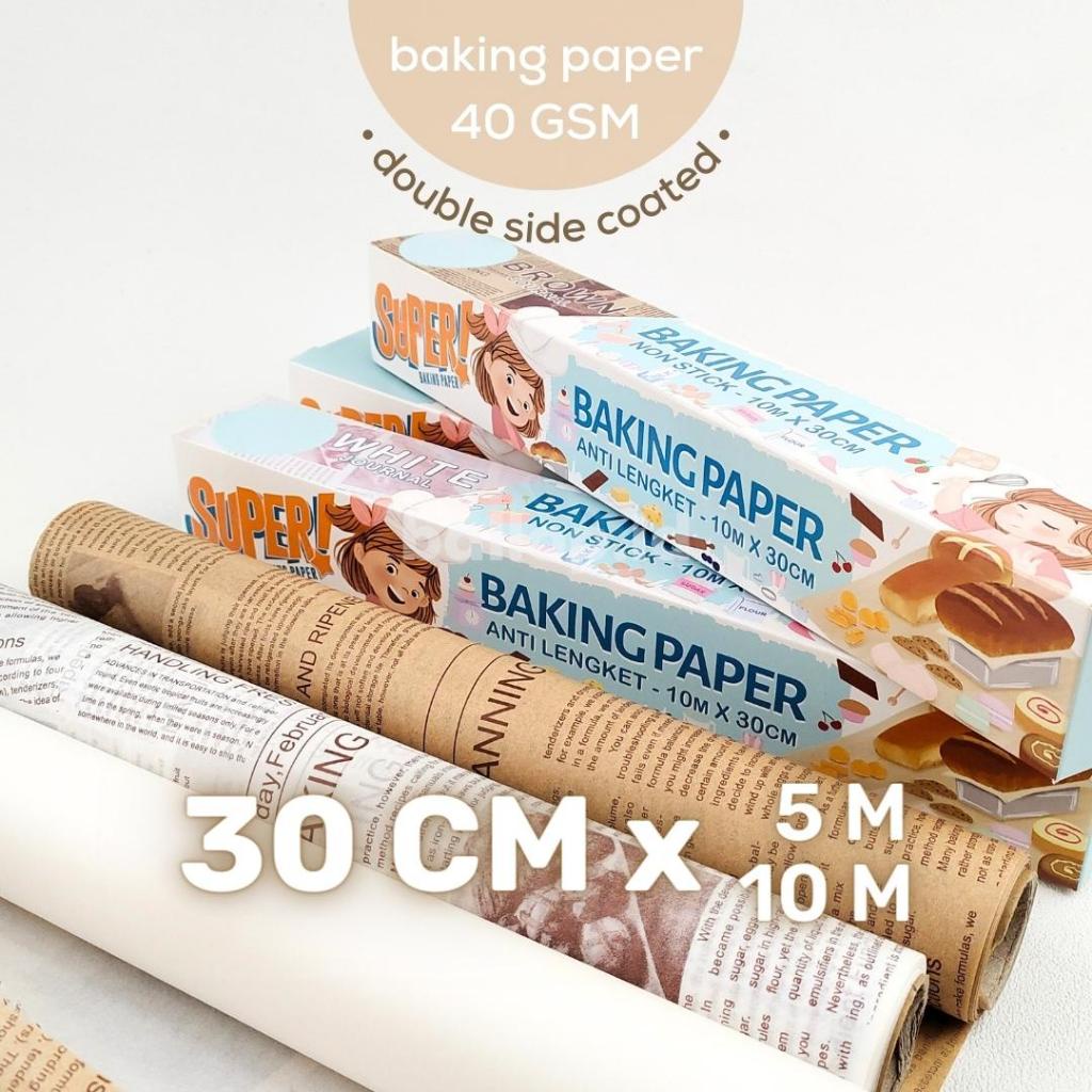 Jual BAKING PAPER 30 CM Panjang 5 10 M Laminasi 2 Sisi Kertas Alas Roti ...