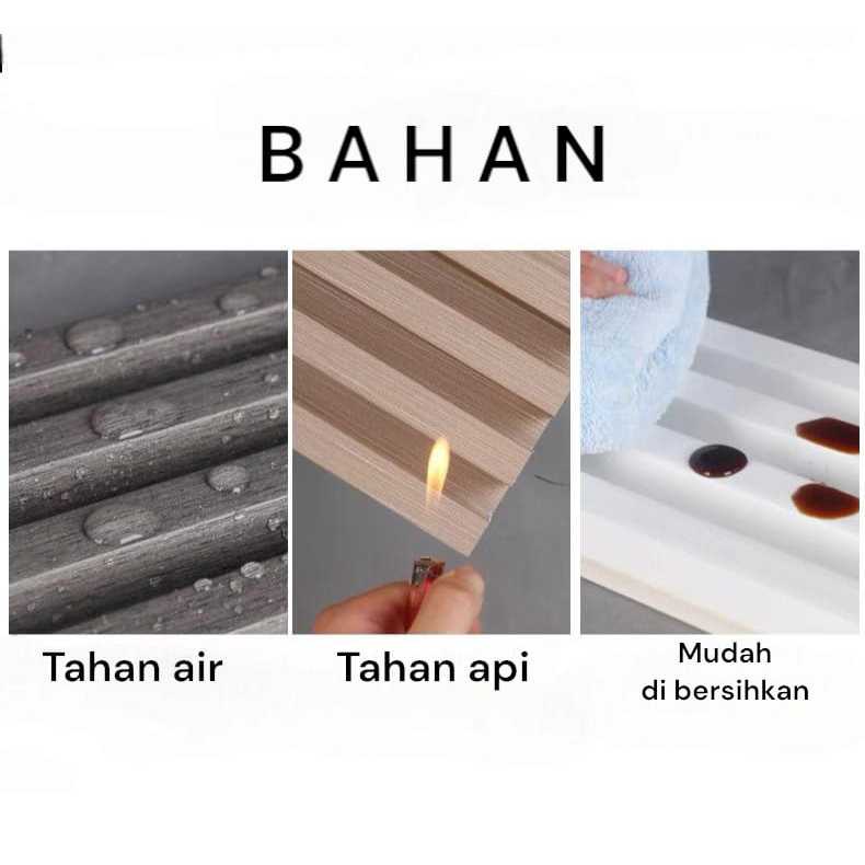 Jual [2.9METER x 16 CM] Wood Panel WPC / Wall Panel PVC / Kisi Kisi ...