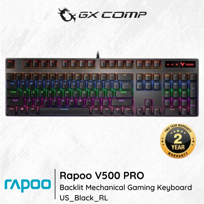 Jual Rapoo V500 Pro Mechanical Keyboard Gaming | Shopee Indonesia