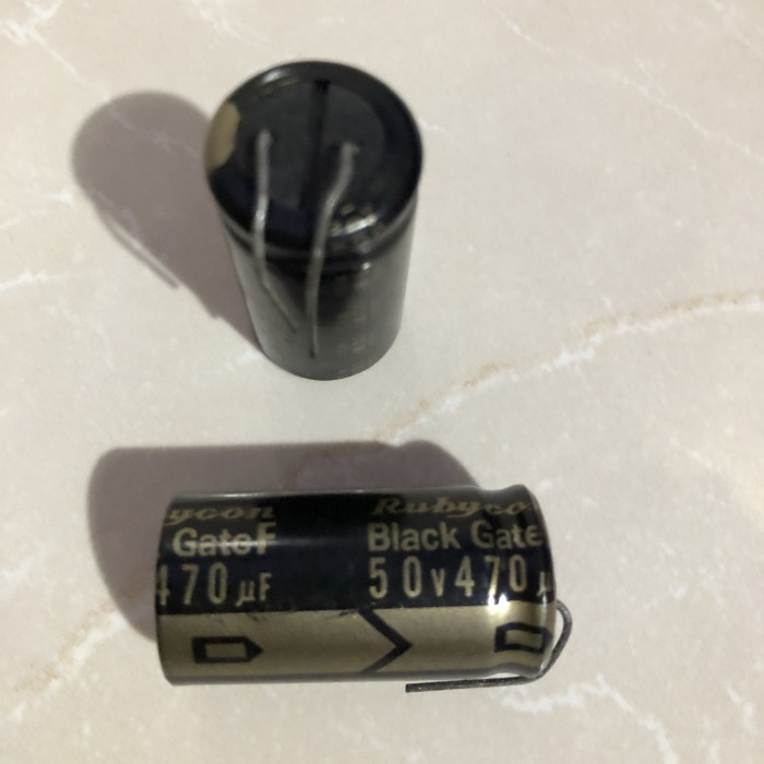 Jual Capacitor elco black gate 470uf 50v F series JI27 | Shopee Indonesia