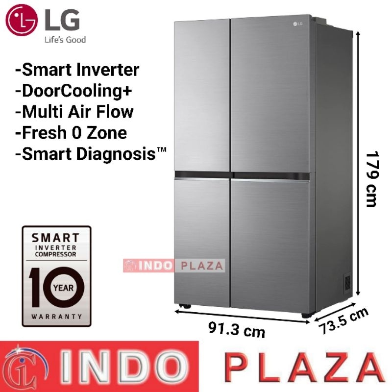 Jual KULKAS LG SIDE BY SIDE 2 Pintu GC-B257SLVL INVERTER | Shopee Indonesia