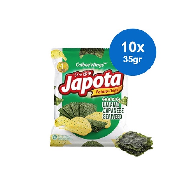 Jual Calbee Wings Japota Potato Chips Seaweed 35gr x 10 | Shopee Indonesia