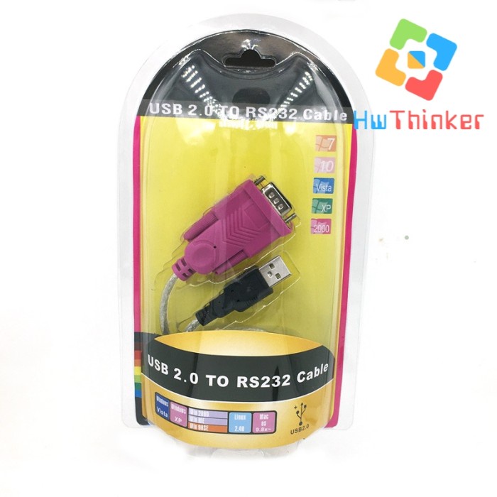 Jual Kabel USB TO Serial UART RS232 Male DB9 Adapter Konverter HL-340 ...