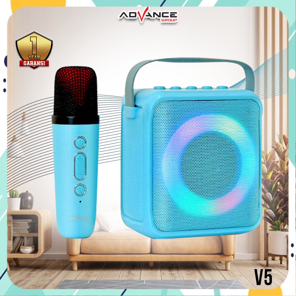 Jual NEW!!! Portable Speaker MINI Advance V5 2" + Mic Wireless ...