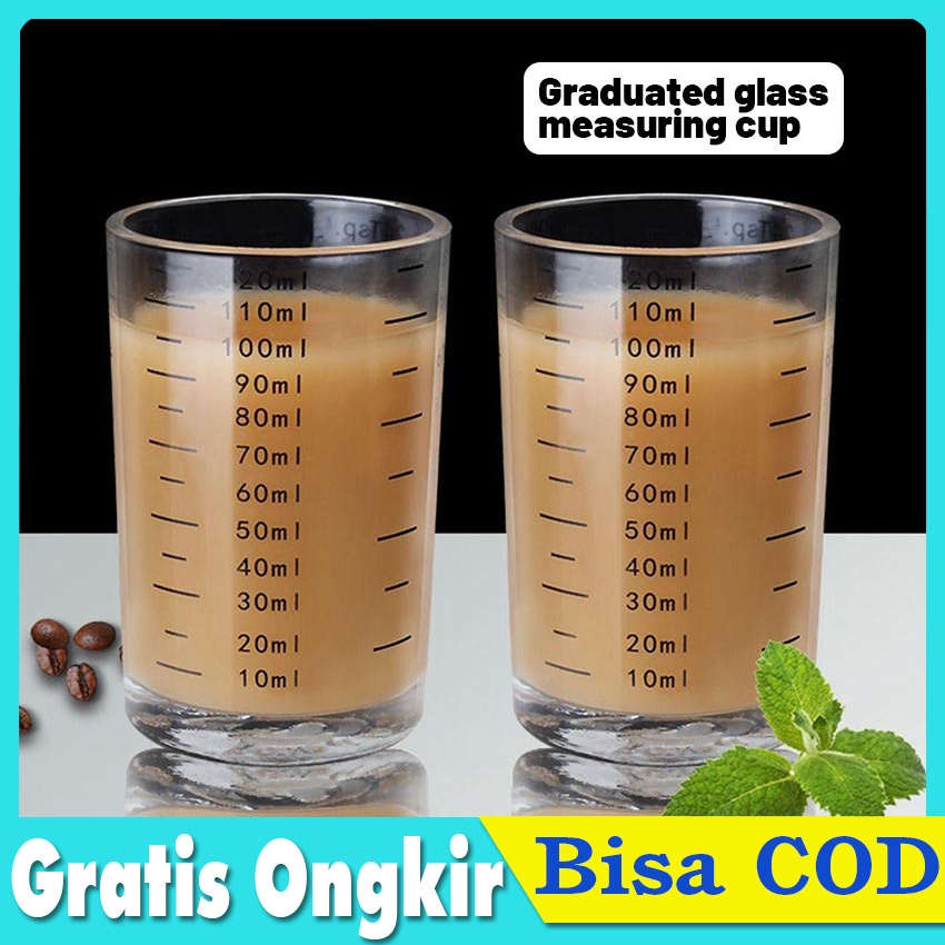 Jual Gelas Espresso Shot / Gelas Takar Seloki 120ml / Gelas Ukur Kopi ...
